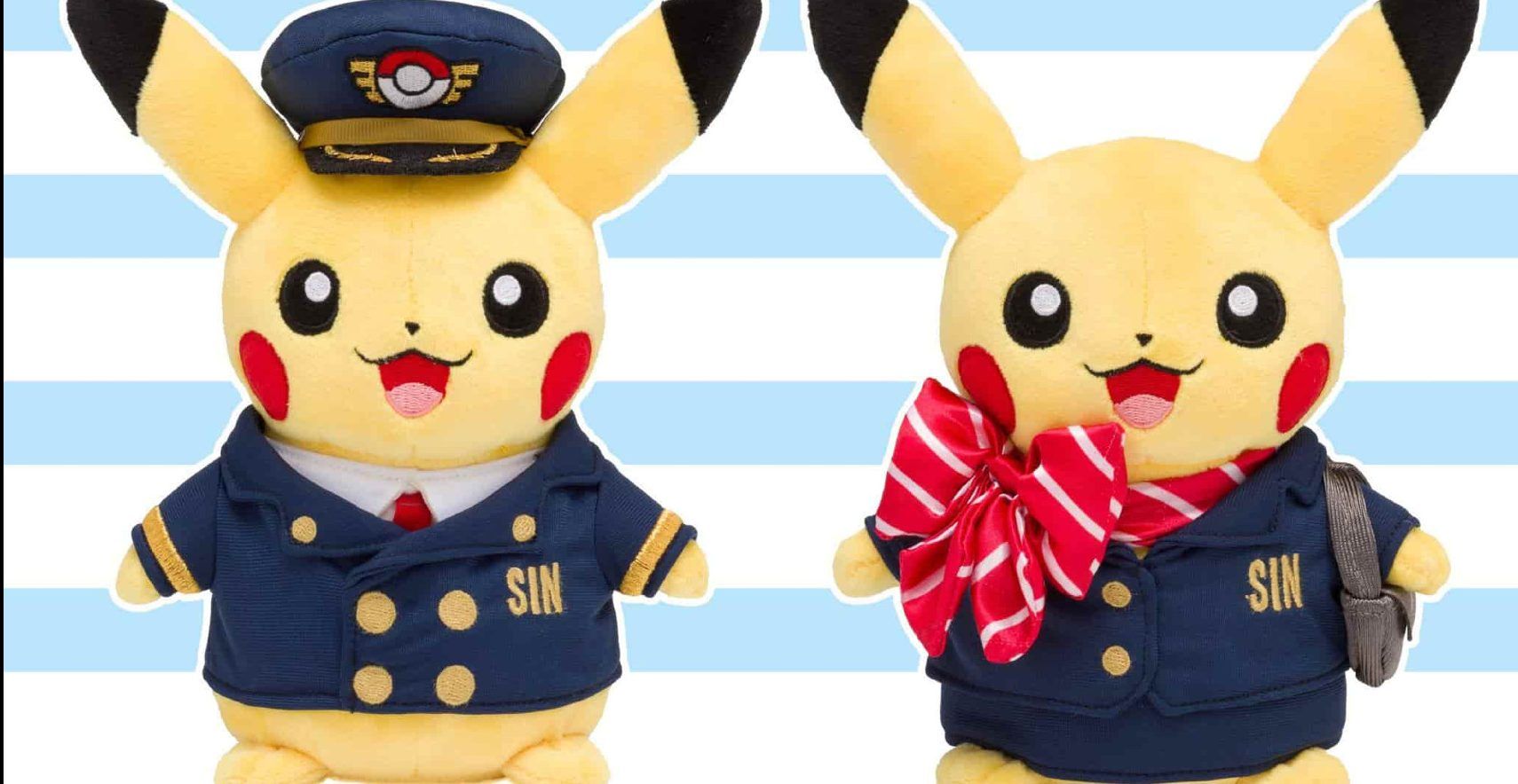 Take Flight With These Adorable Pilot And Flight Attendant Pokémon Plushies